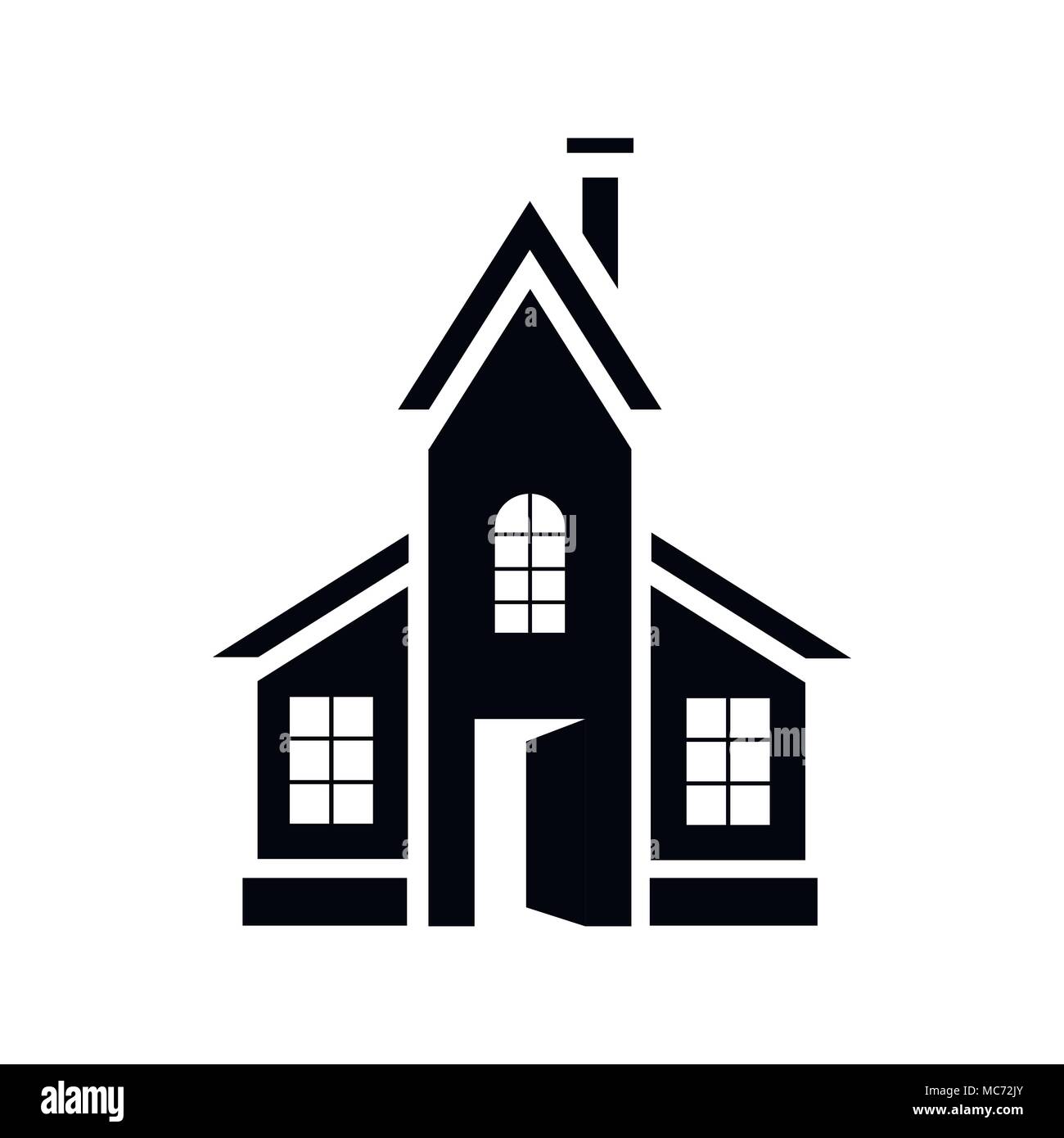 Abstract modern house icon, simple style Stock Vector Image & Art - Alamy