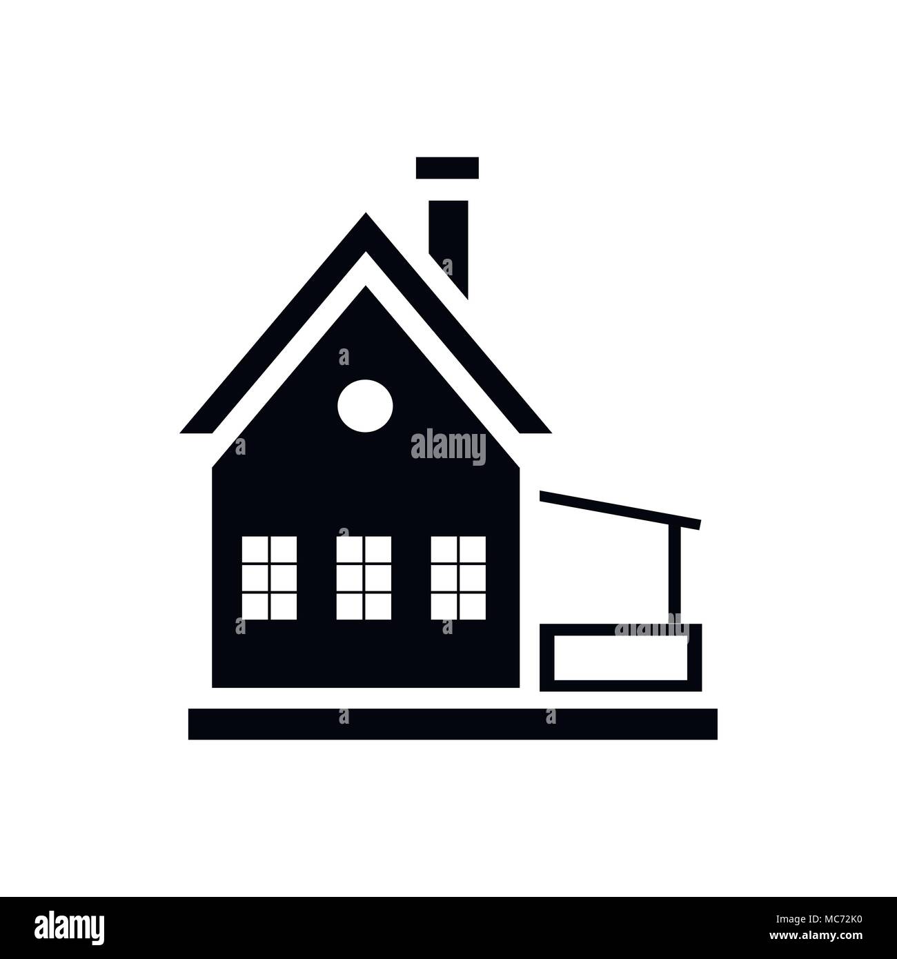 Small wooden summer cabin Stock Vector Images - Alamy