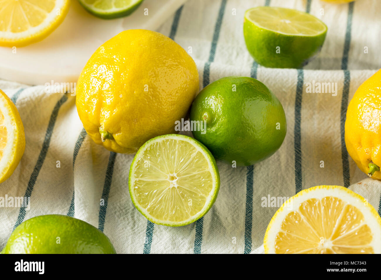 Raw Organic Lemons and LImes Ready to Use Stock Photo - Alamy