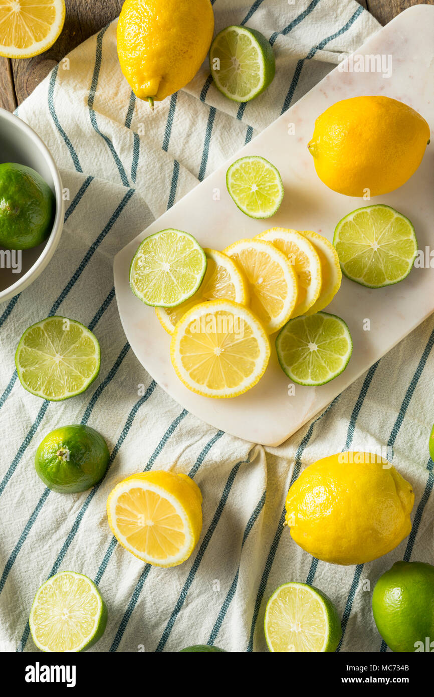 Raw Organic Lemons and LImes Ready to Use Stock Photo - Alamy