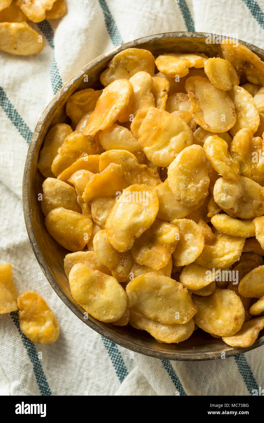 Homemade Salty Roasted Fava Beans in a Bowl Stock Photo - Alamy