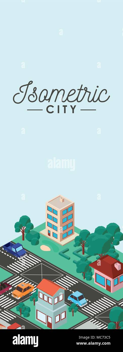isometric city scene cards icons Stock Vector Image & Art - Alamy