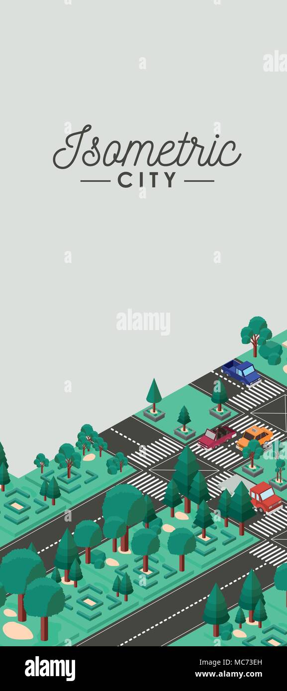 isometric city scene cards icons Stock Vector Image & Art - Alamy