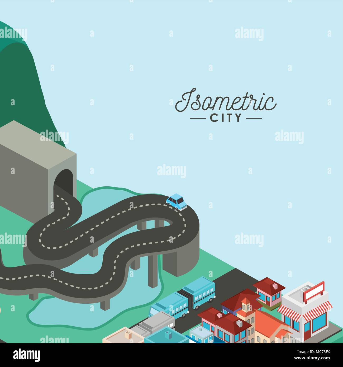 isometric city scene icons Stock Vector Image & Art - Alamy