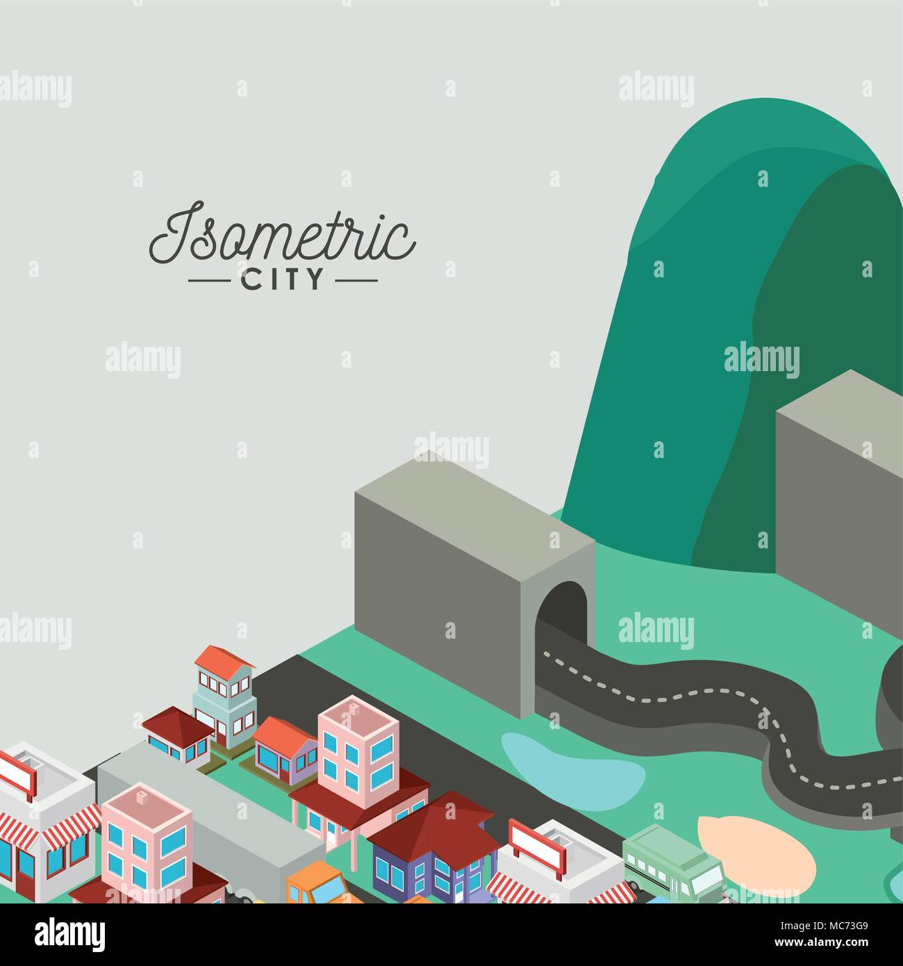 isometric city scene icons Stock Vector Image & Art - Alamy