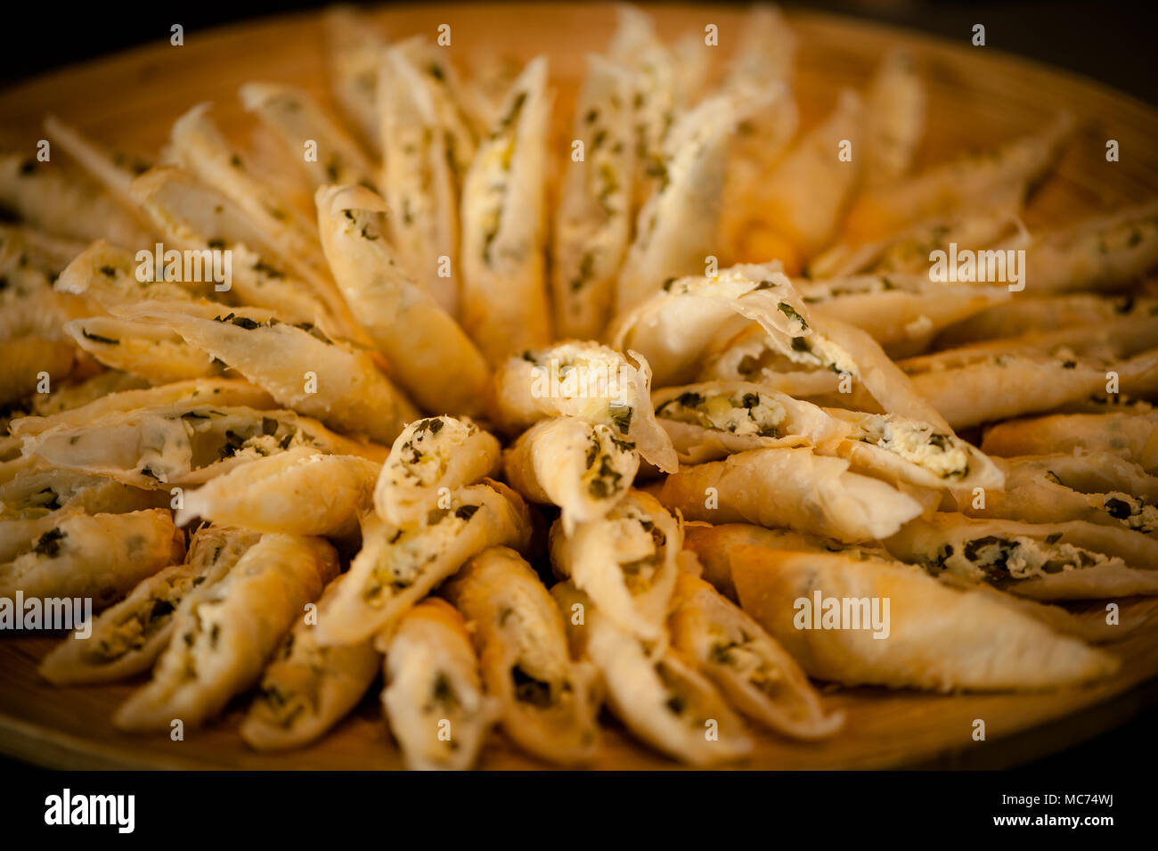 puff paste cheese fingerfood buffet appetizer close macro Stock Photo ...