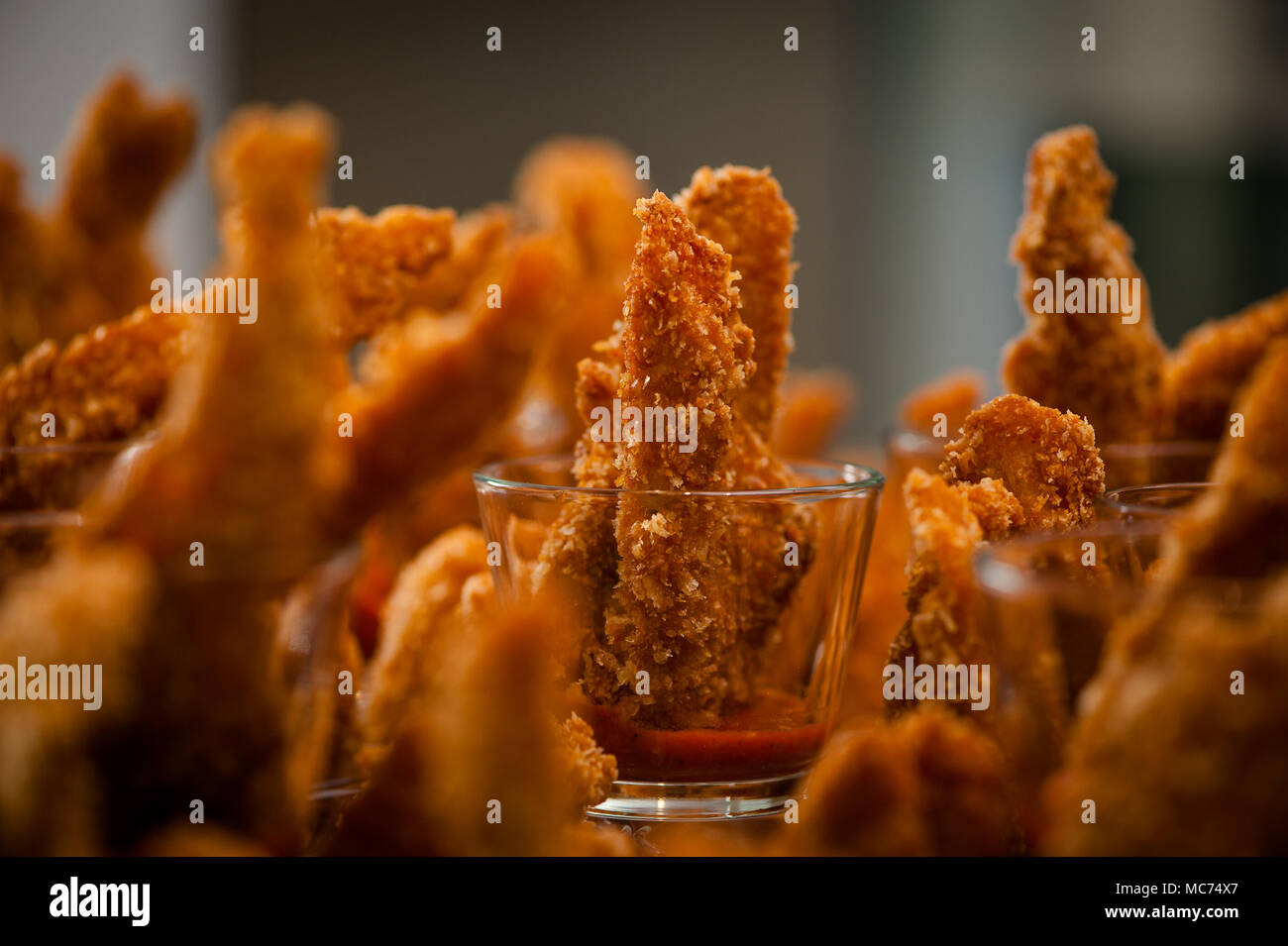 fingerfood buffet appetizer close macro chicken Stock Photo - Alamy