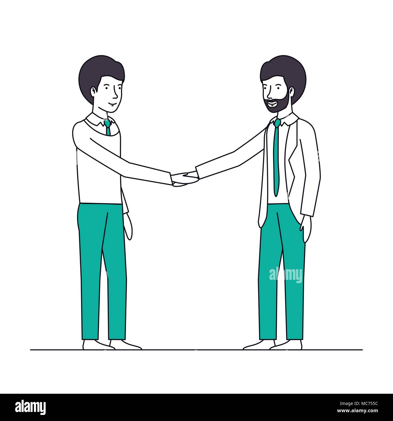 businessmen shaking hands characters Stock Vector Image & Art - Alamy