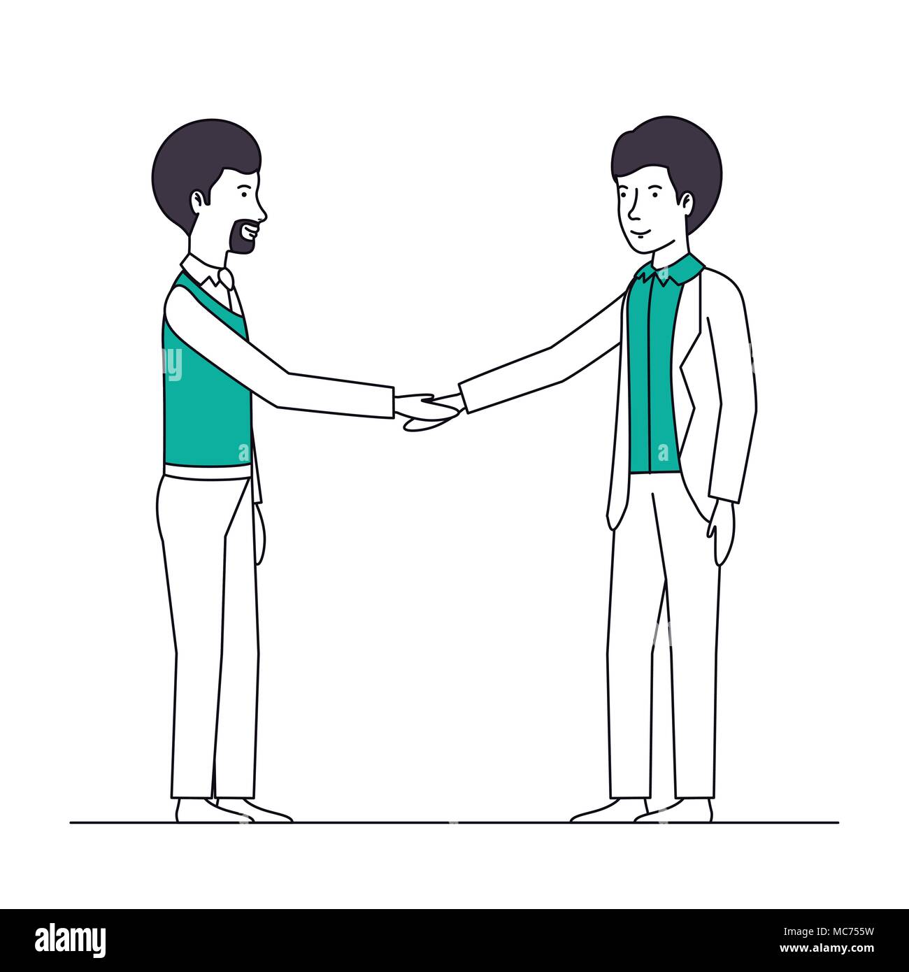 Business handshake characters professional office people hi-res stock ...