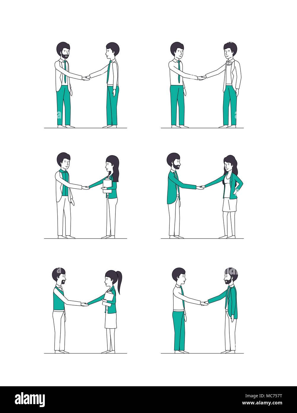 Female hands business contract Stock Vector Images - Alamy