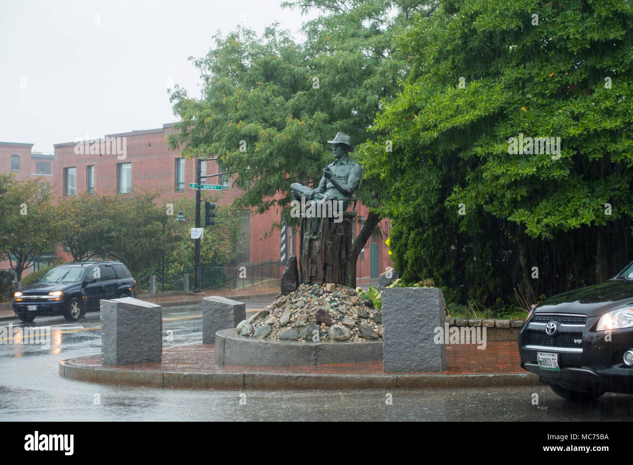 John Ford statue in Portland Maine Stock Photo - Alamy