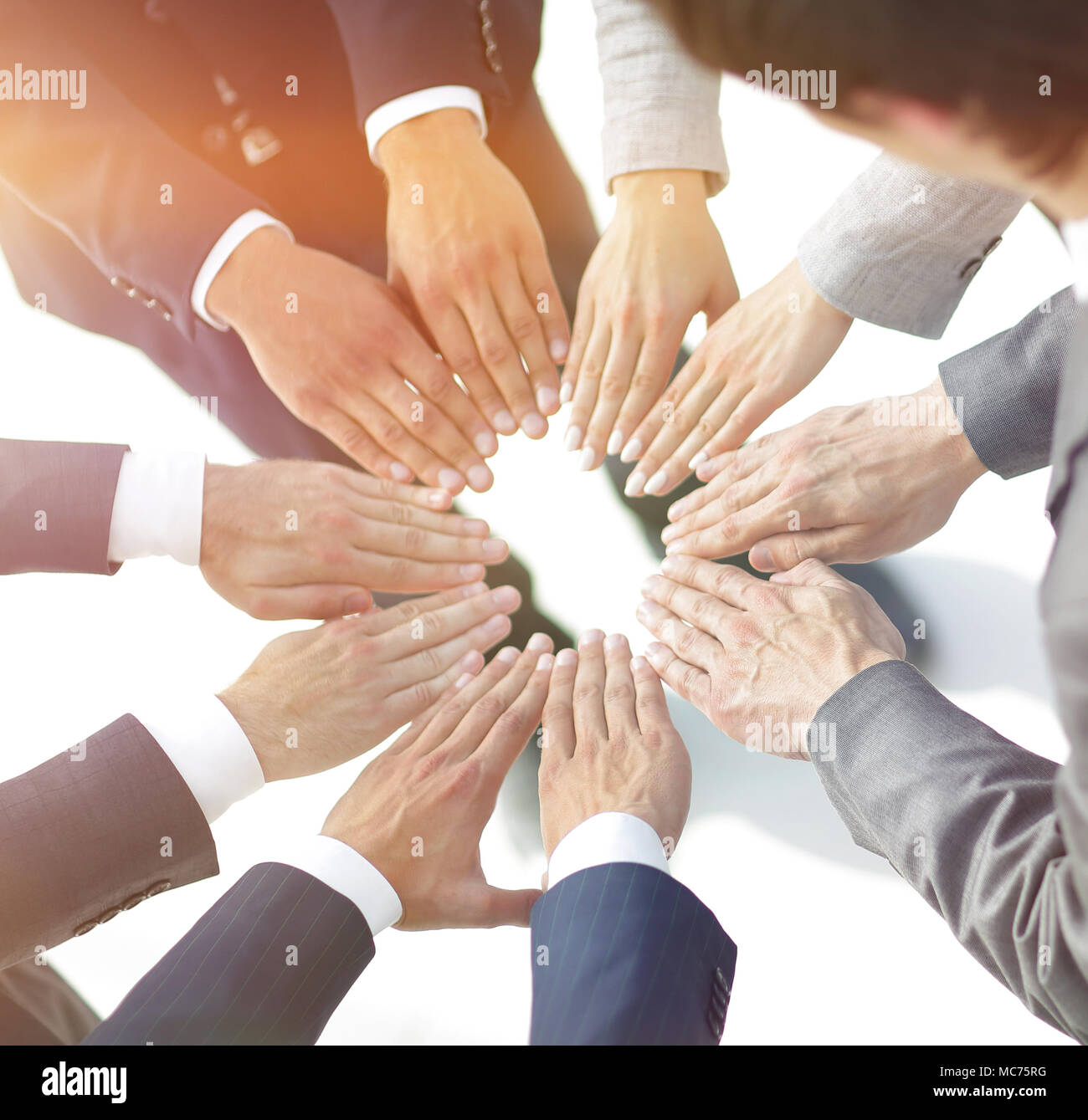 concept of purpose.closeup. hands business team Stock Photo - Alamy
