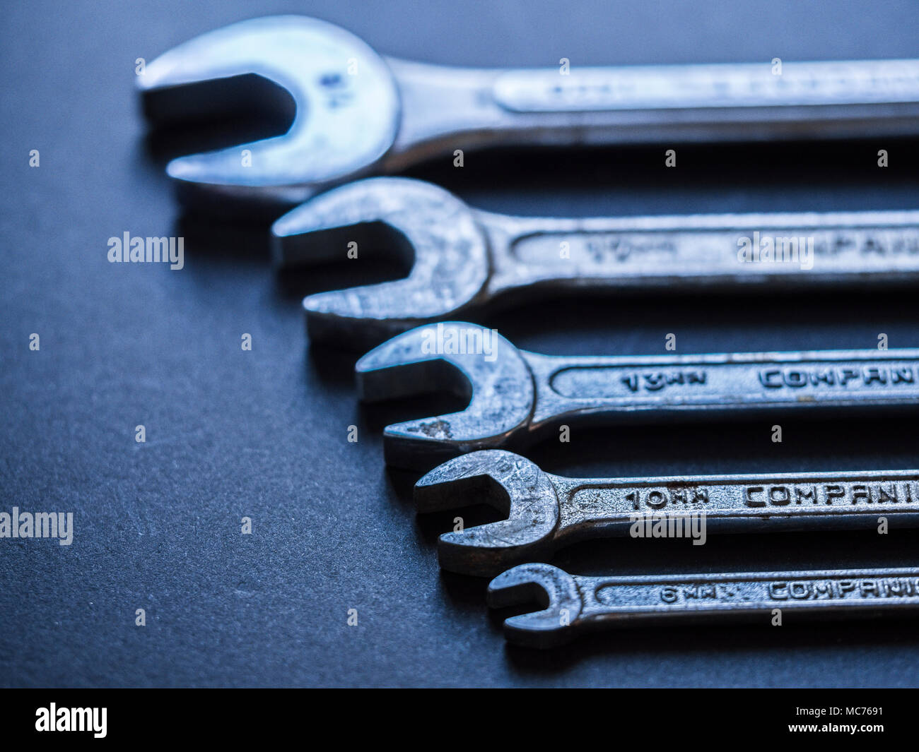 open end wrench tool set Stock Photo - Alamy