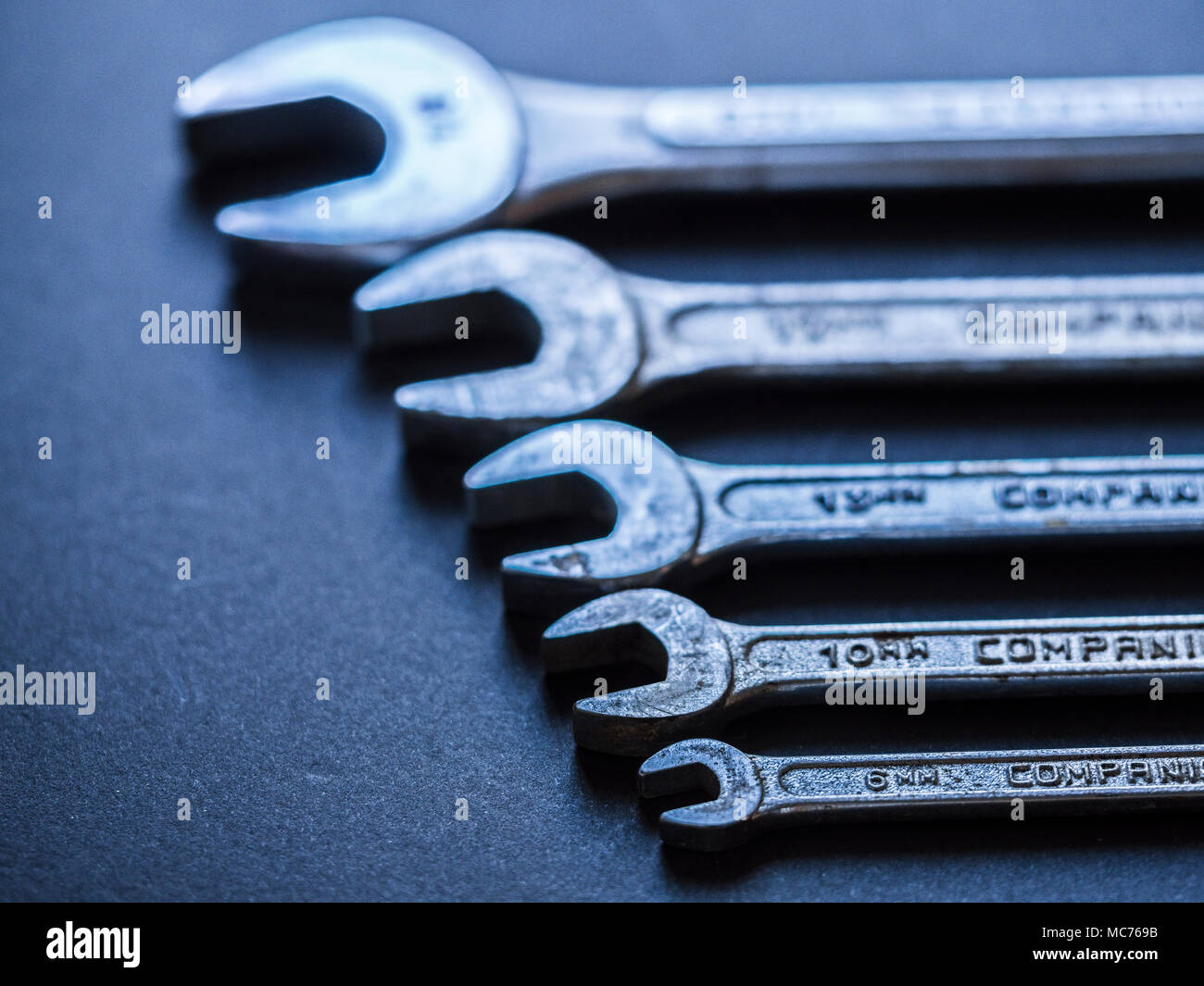 open end wrench tool set Stock Photo - Alamy