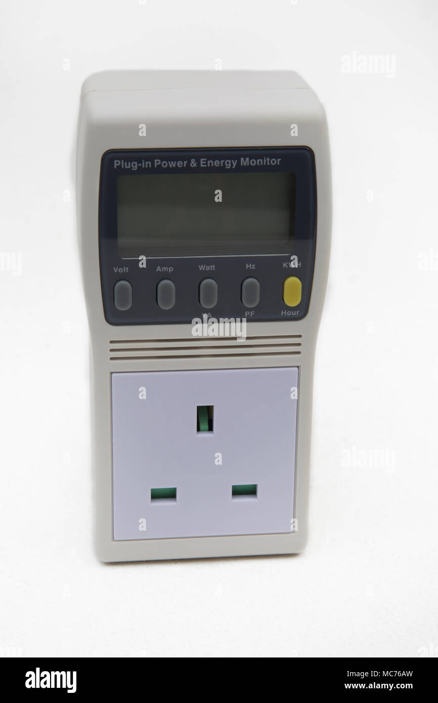 Plug In Mains Power And Energy Monitor Stock Photo - Alamy