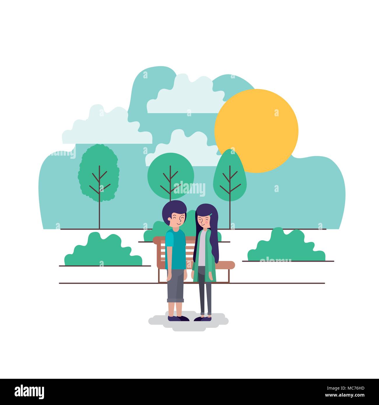 Street scene in spring Cut Out Stock Images & Pictures - Alamy