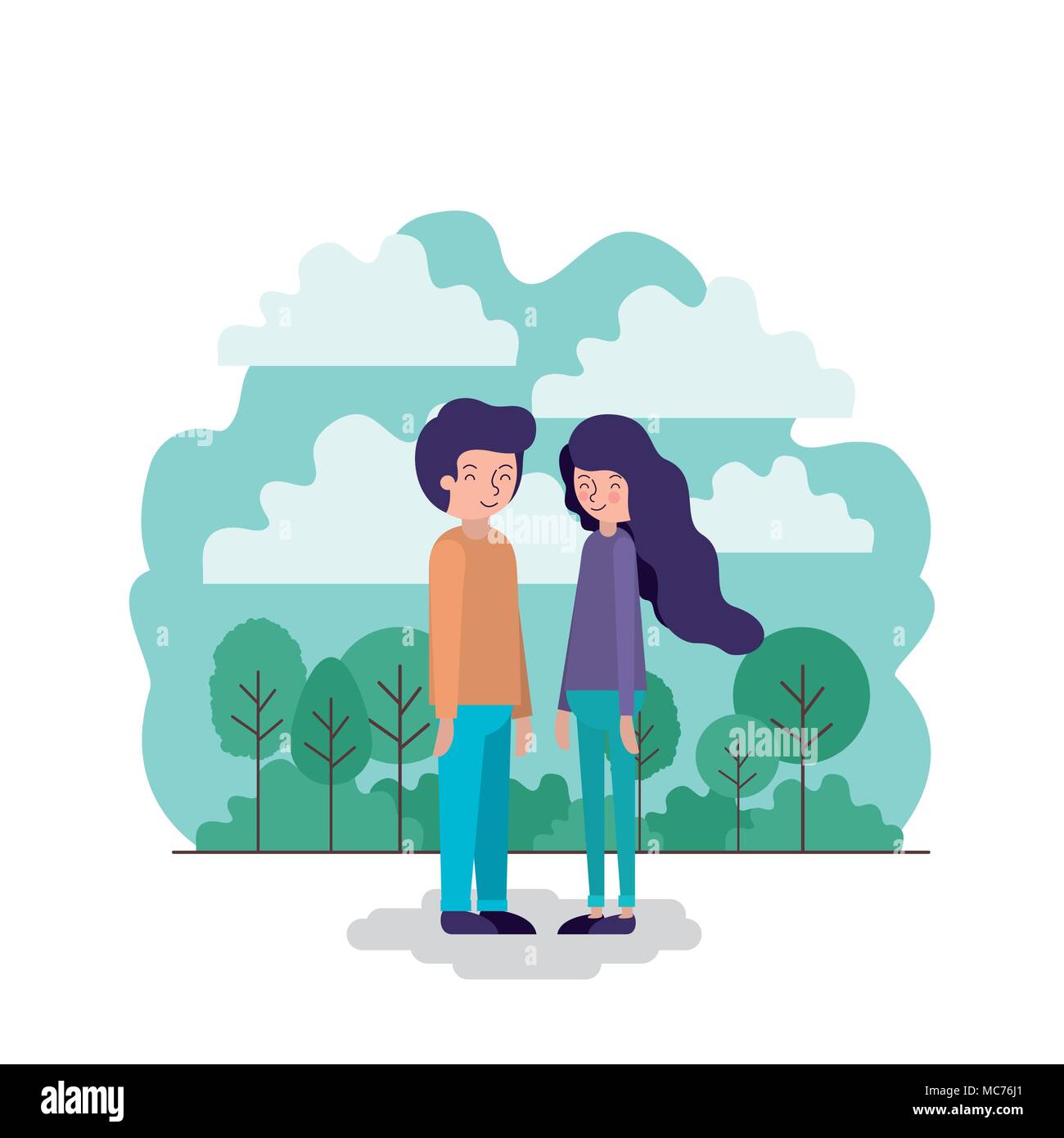 Street scene in spring Cut Out Stock Images & Pictures - Alamy