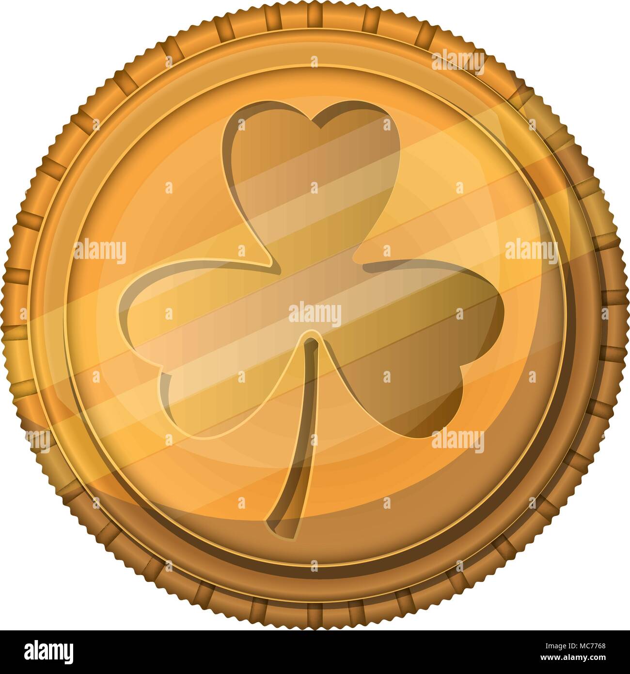 coin with clover icon Stock Vector Image & Art - Alamy
