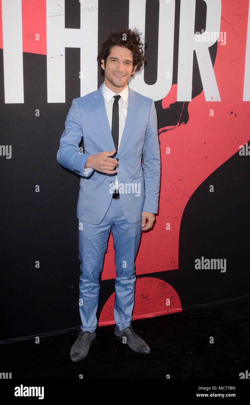 HOLLYWOOD, CA - APRIL 12: Tyler Posey at the premiere of Universal Pictures' 'Blumhouse's Truth ...