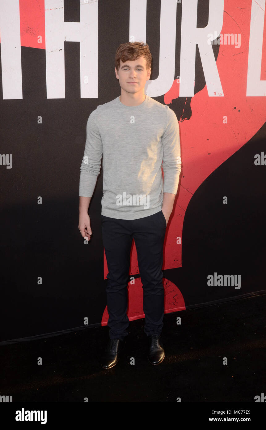 HOLLYWOOD, CA - APRIL 12: Graham Patrick Martin at the premiere of ...