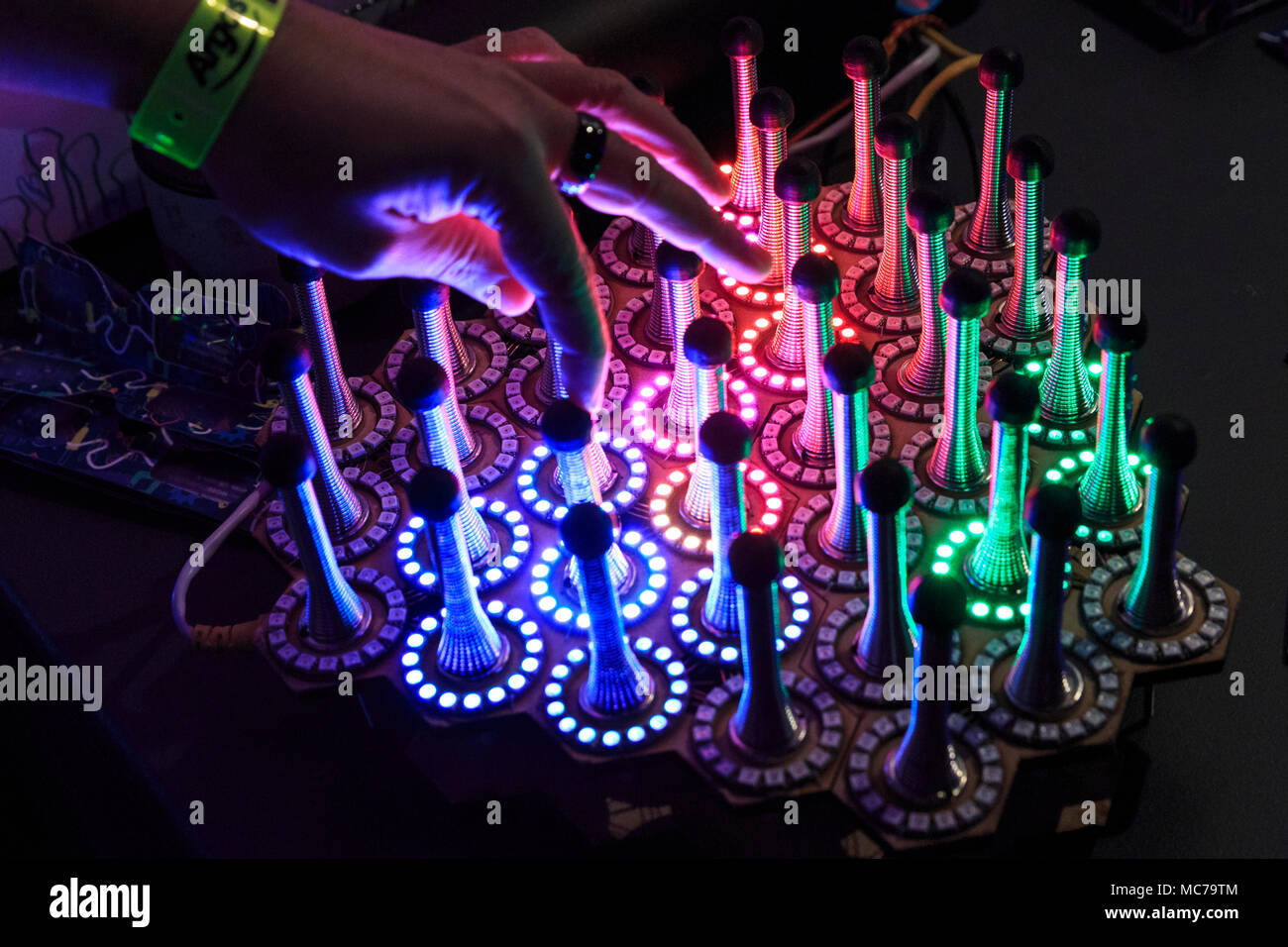 Tobacco Dock, London, 13th April 2018. "The Wobble Game" has ...