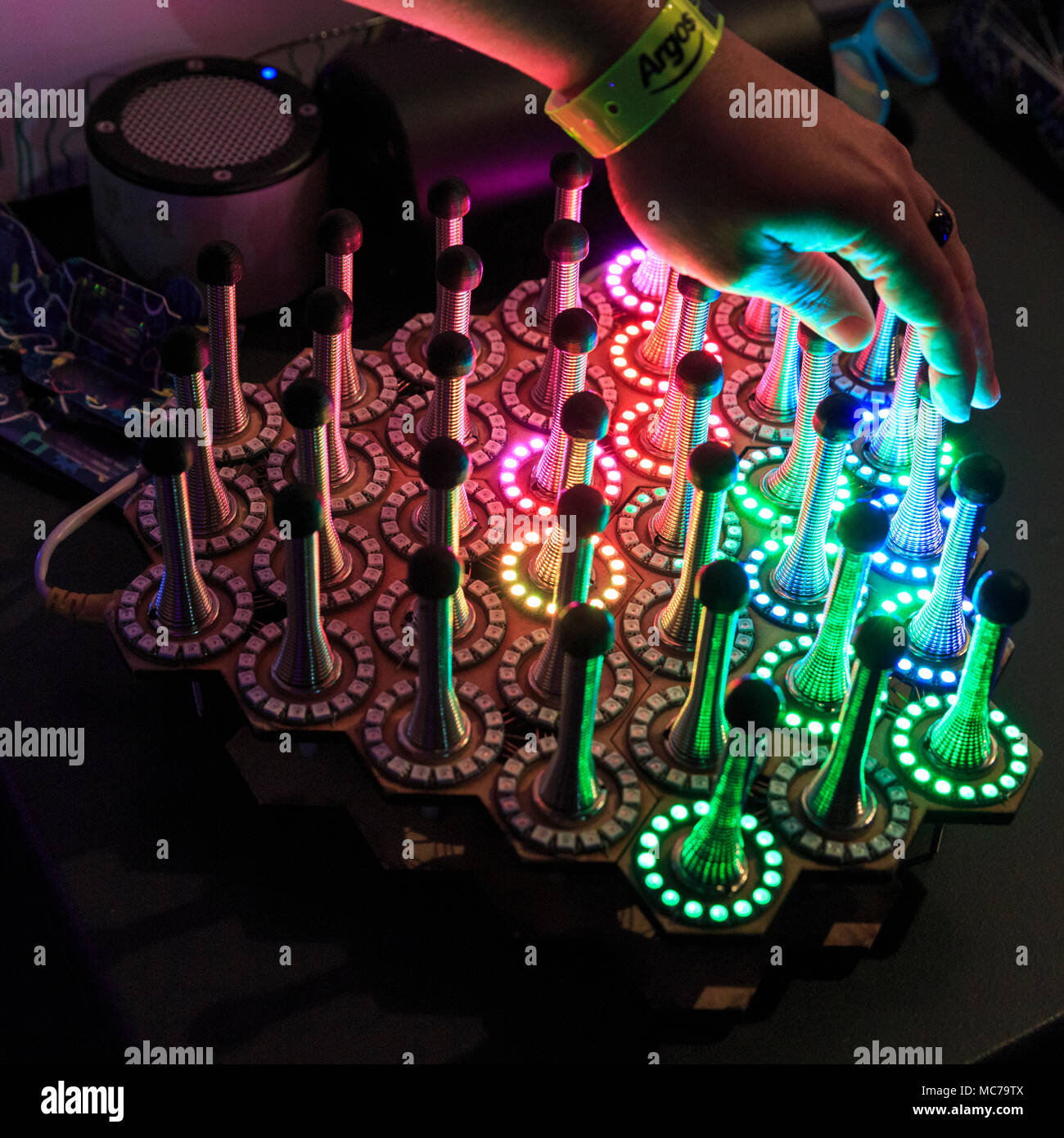 Tobacco Dock, London, 13th April 2018. "The Wobble Game" has ...