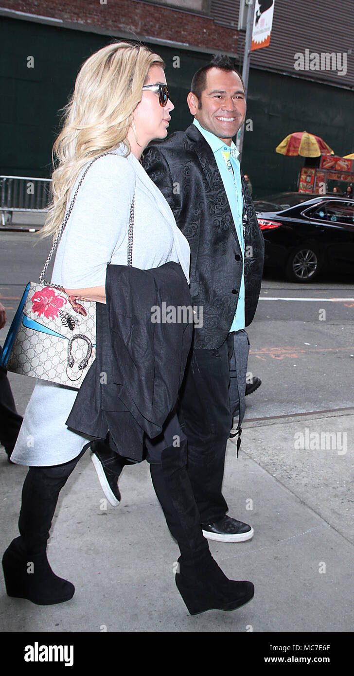 NEW YORK, NY April 13, 2018:Johnny Damon, and his wife Michelle Mangan ...