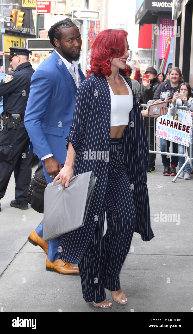 NEW YORK, NY April 13, 2018:Josh Norman, Shama Burgess attend Dancing ...