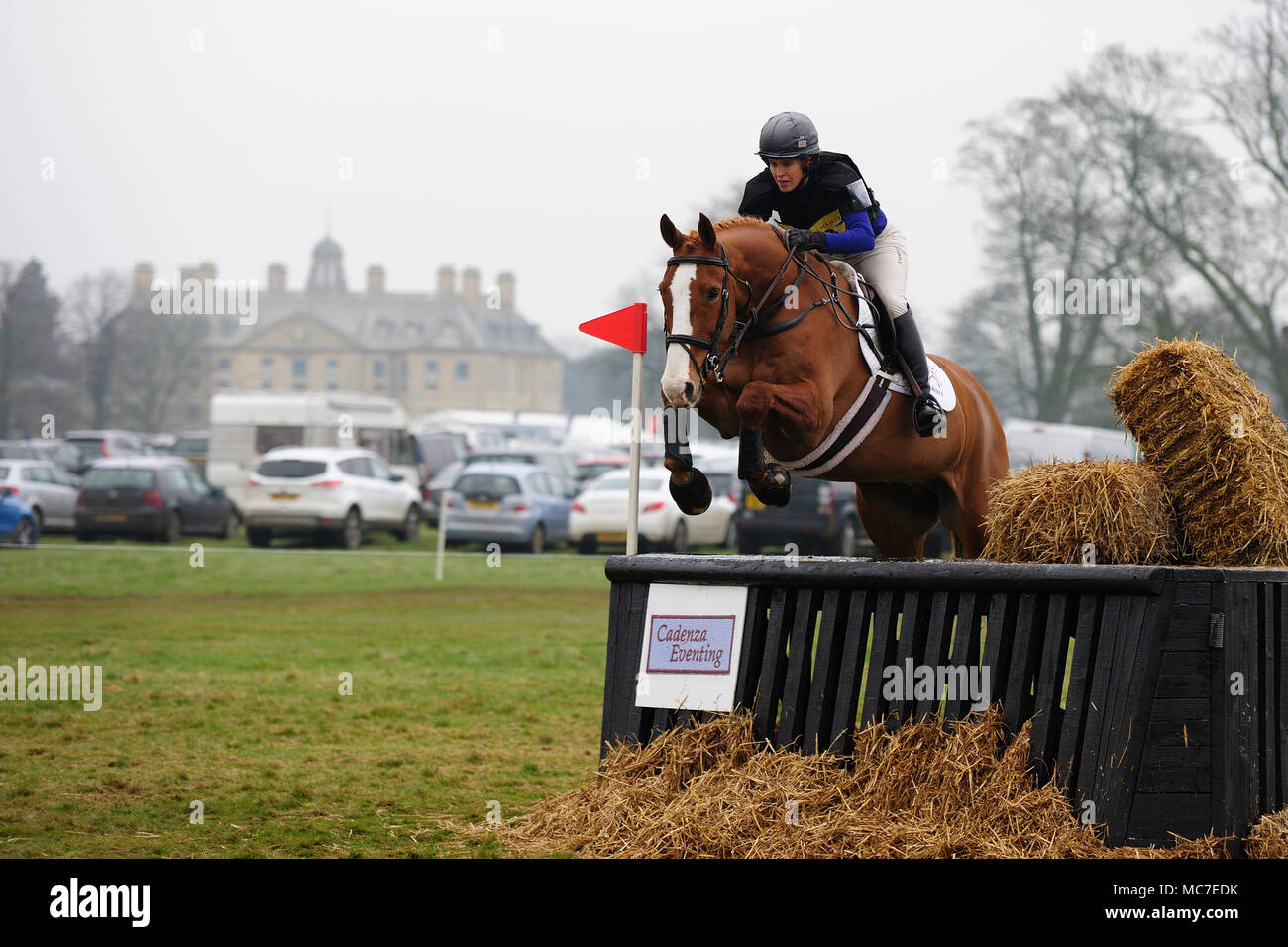 Gratham, UK, 13th April 2018. Polly Jackson-Griffin (GB) riding MONARTS ...