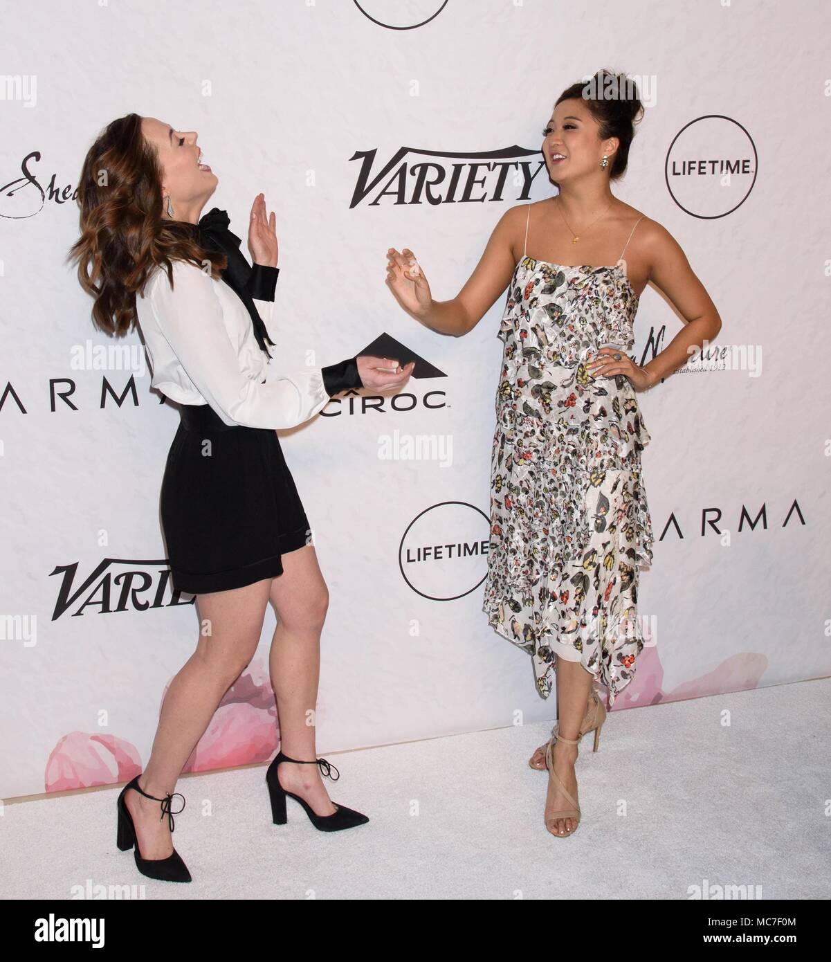 New York, NY, USA. 13th Apr, 2018. Erika Henningsen, Ashley Park at ...