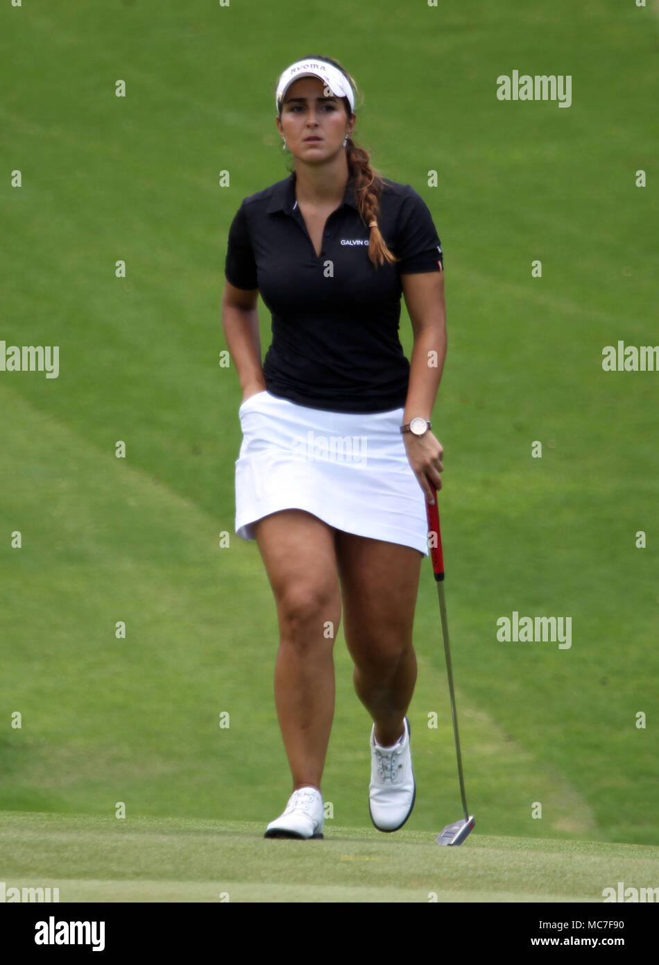 April 11, 2018 - Leticia Nayla Ras-Anderica walks the 4th hole during ...