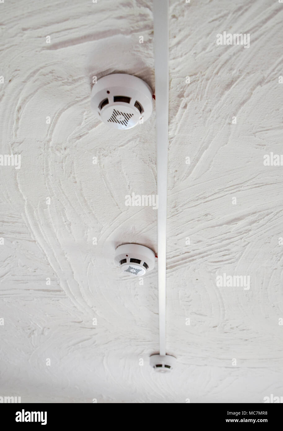 Fire alarms on the ceiling. Fire safety Stock Photo - Alamy