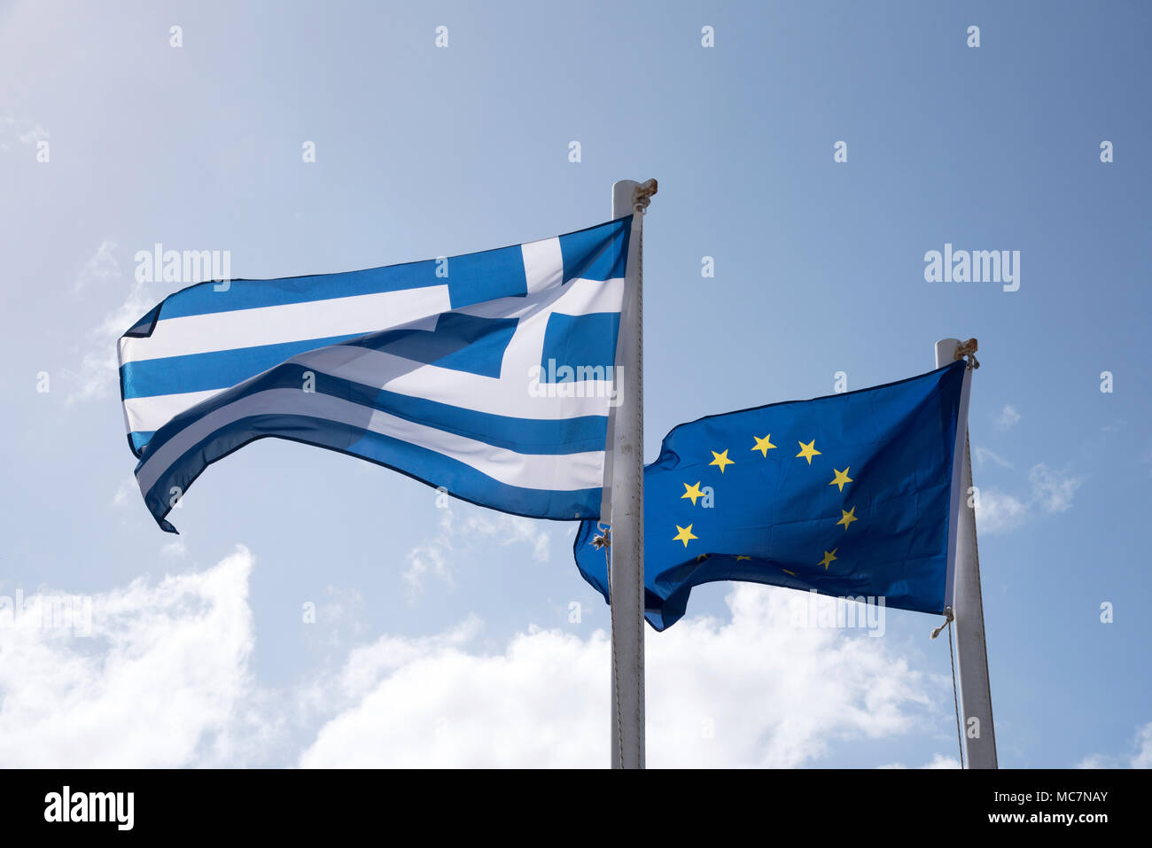 Flying european countries flags hi-res stock photography and images - Alamy