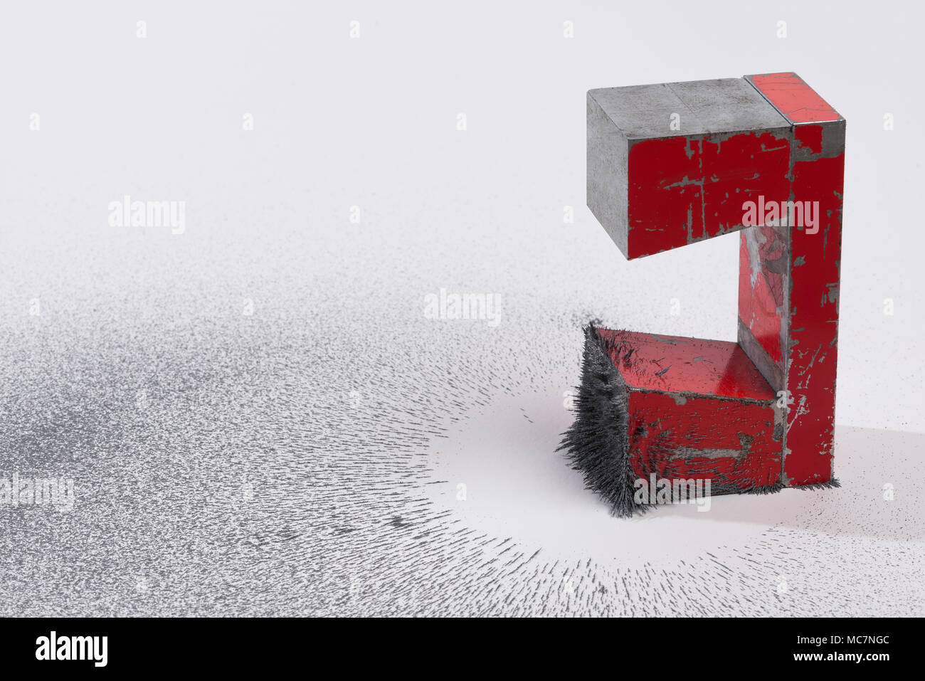 Very large powerful industrial magnet illustrating magnetic force and ...