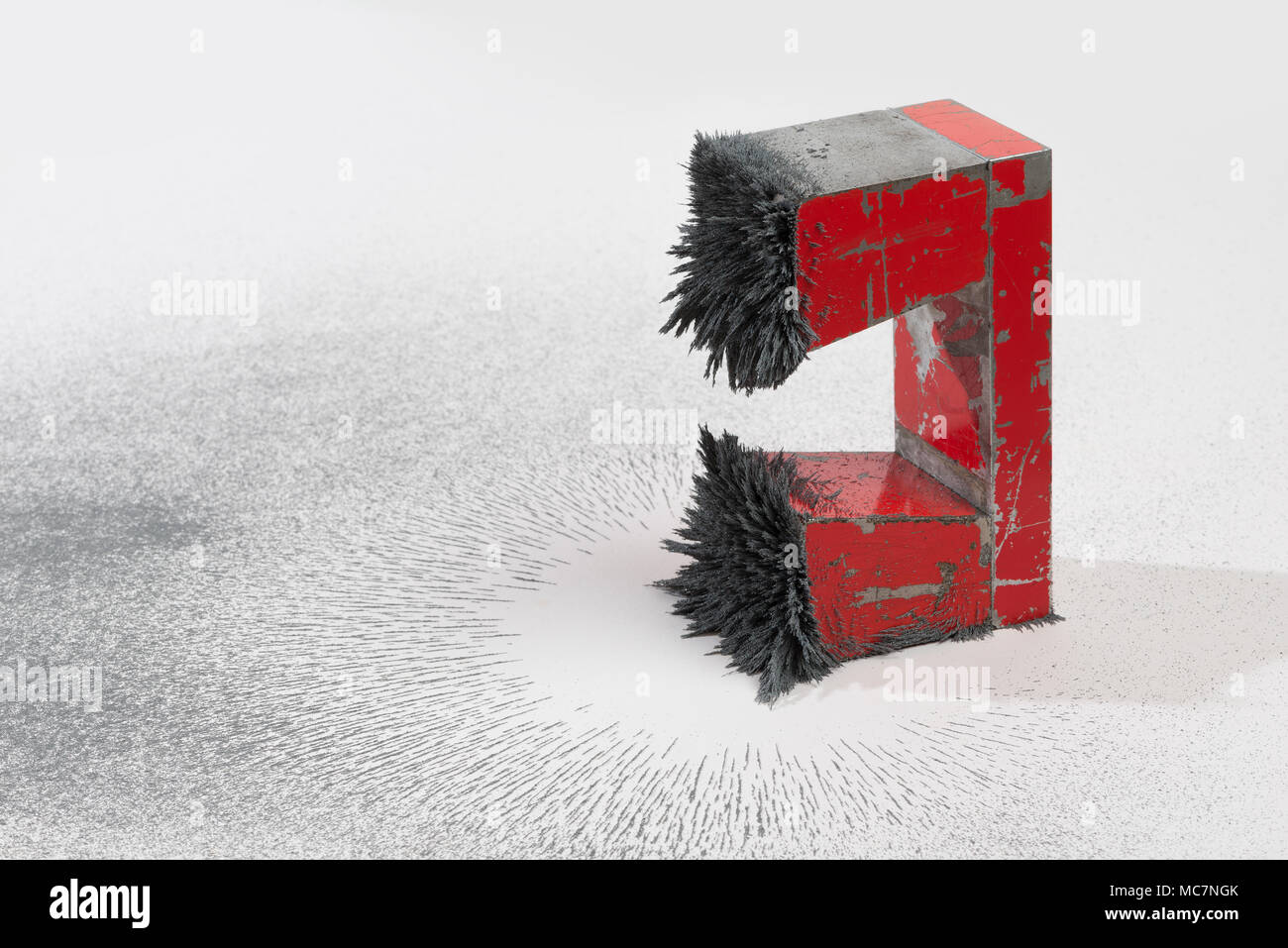 Very large powerful industrial magnet illustrating magnetic force and ...