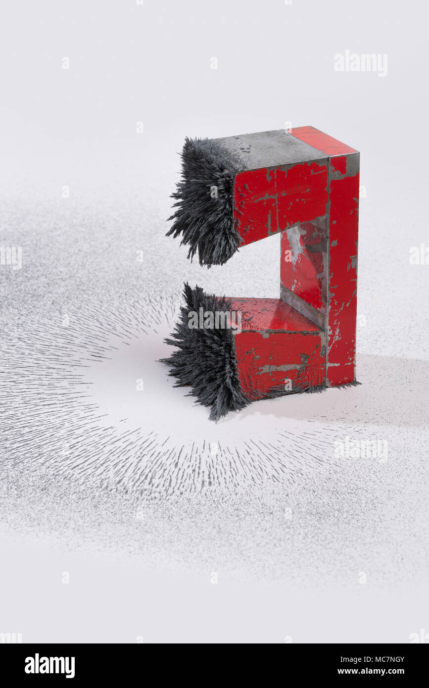 Very large powerful industrial magnet illustrating magnetic force and ...