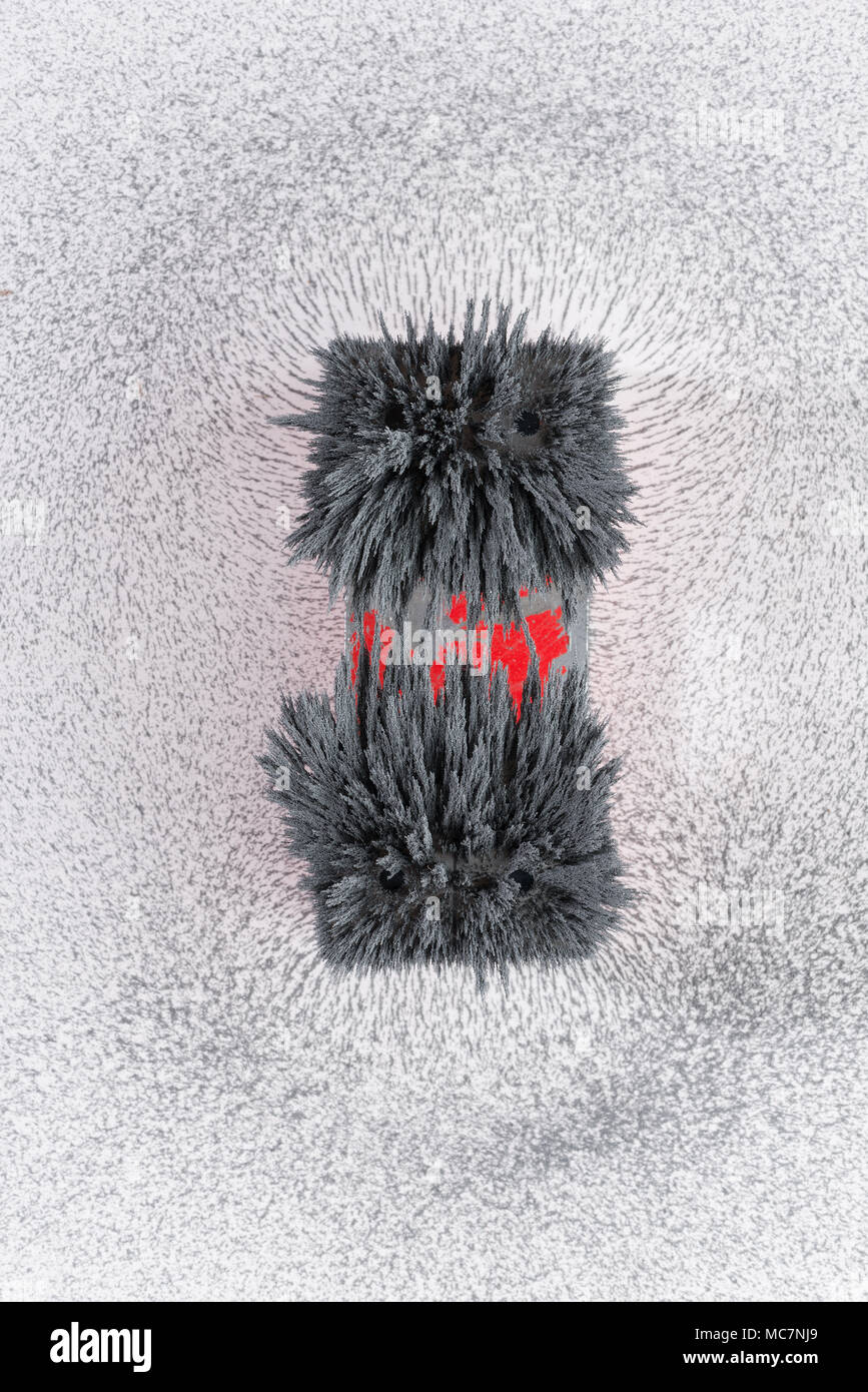 Very large powerful industrial magnet illustrating magnetic force and ...