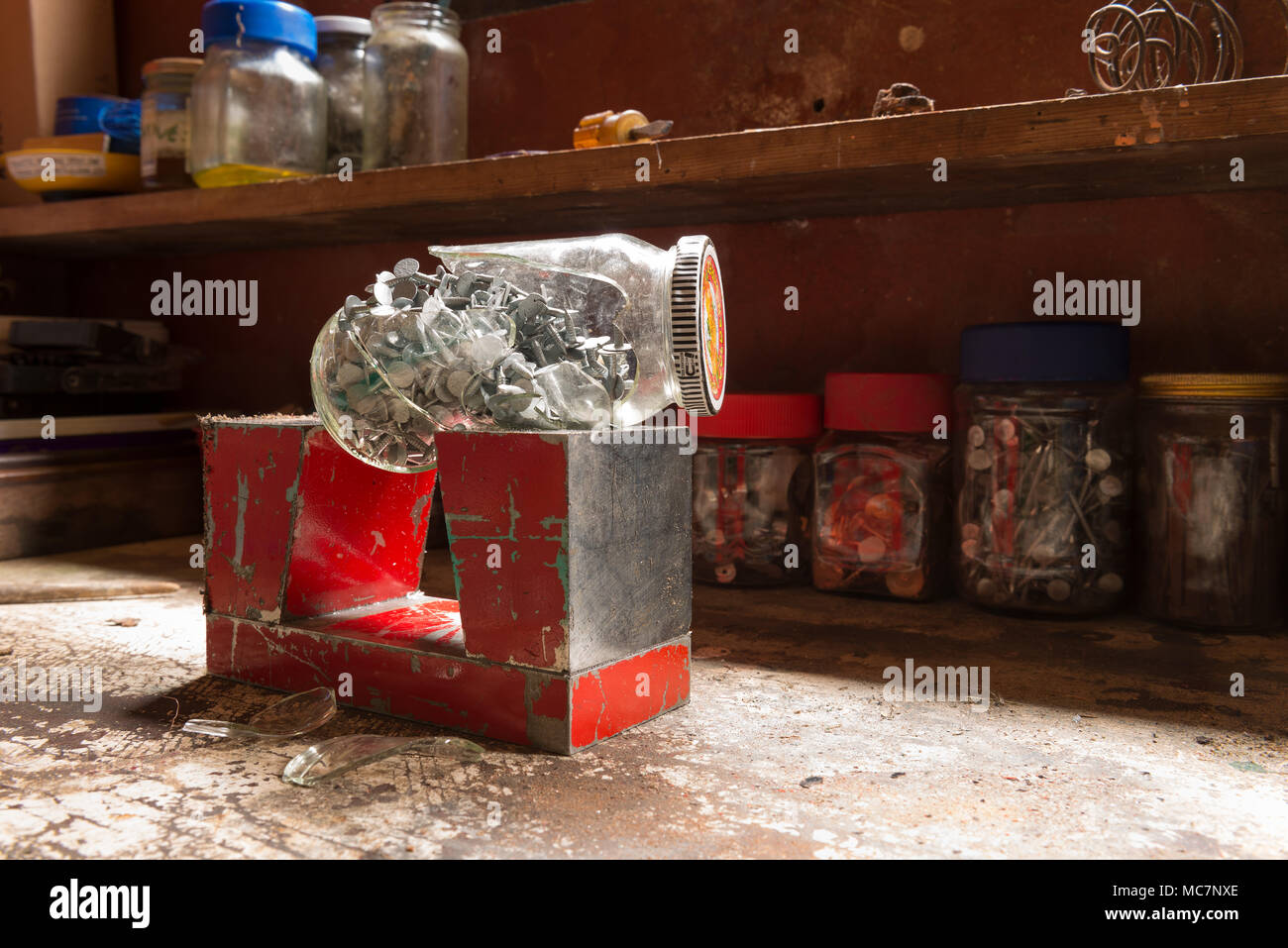 Smashed Glass Jar High Resolution Stock Photography and Images - Alamy