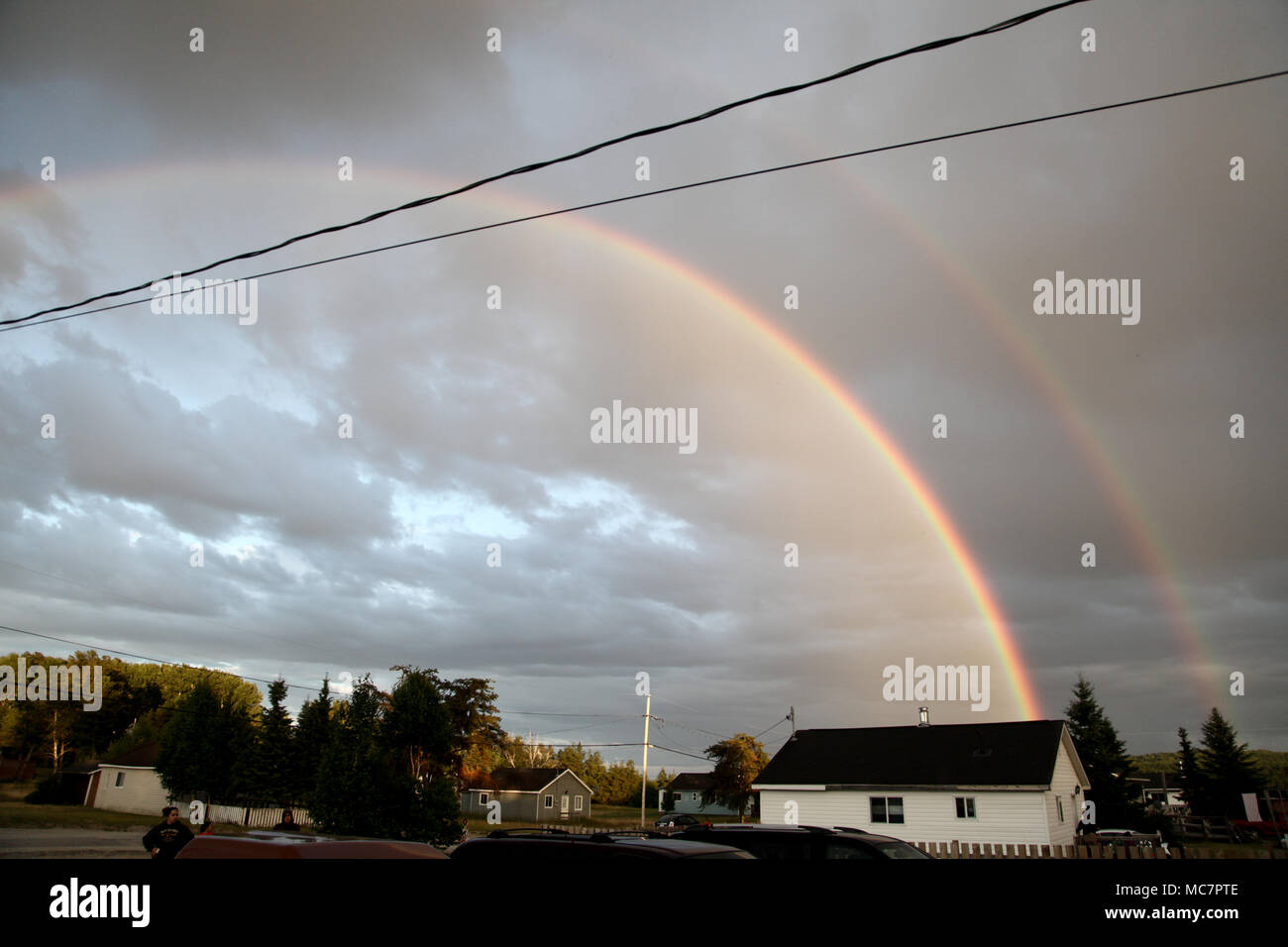 Double rainbow seen from Mattagami, a Native American reserve in ...