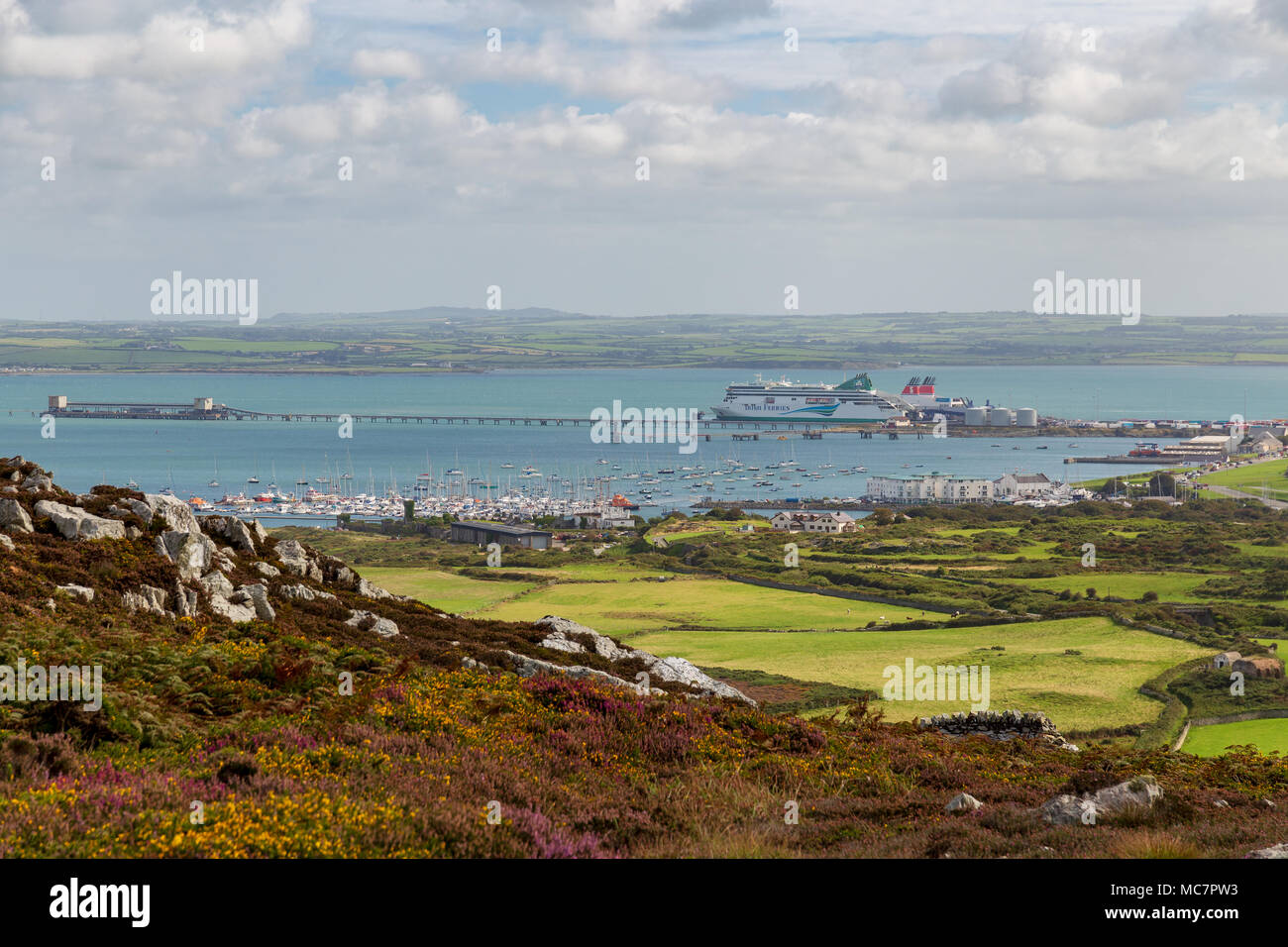 Near Holyhead, Isle of Anglesey, Wales, UK - September 01, 2016: View ...