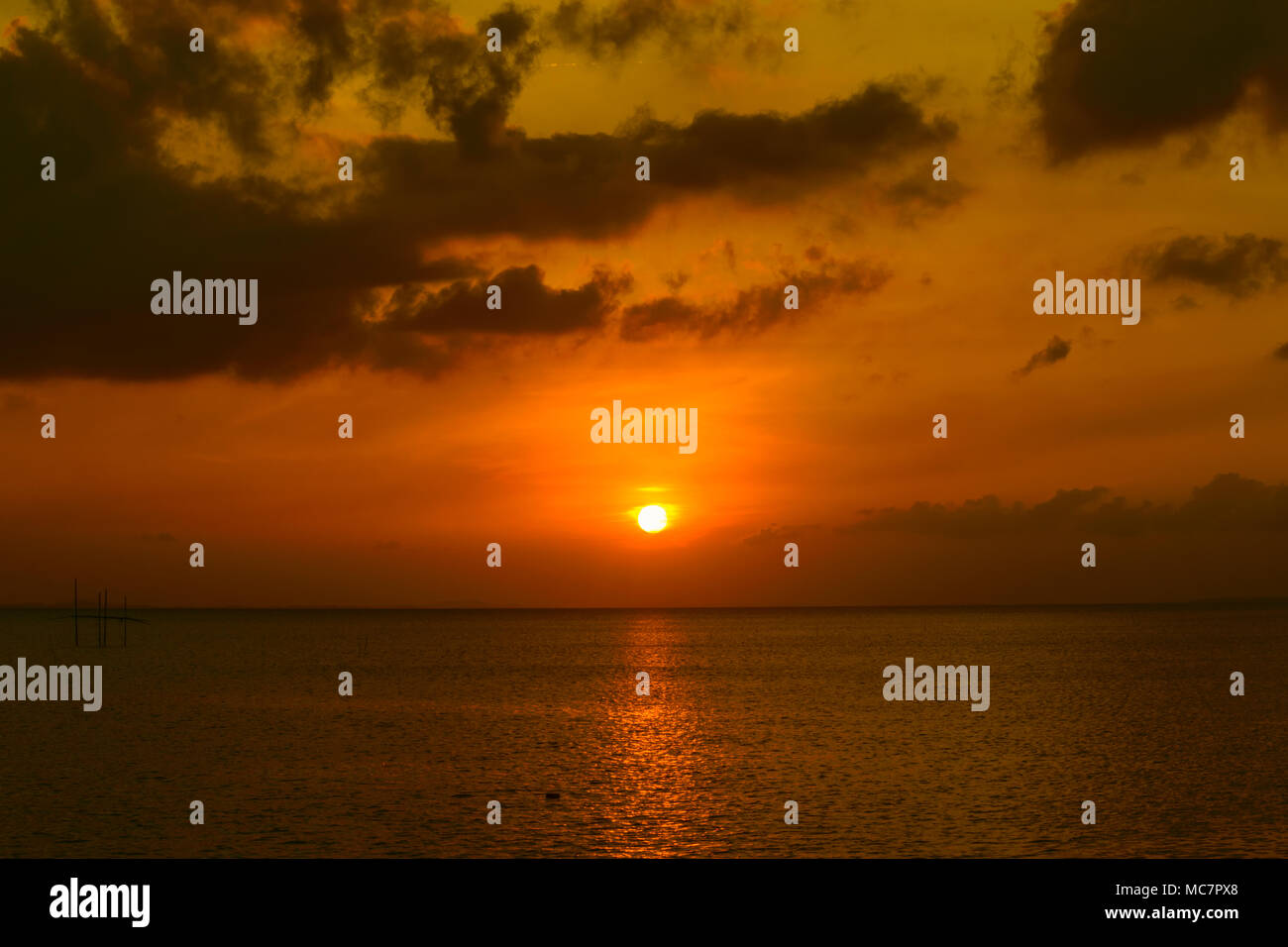 scenic naturally of golden hours sunset Stock Photo - Alamy