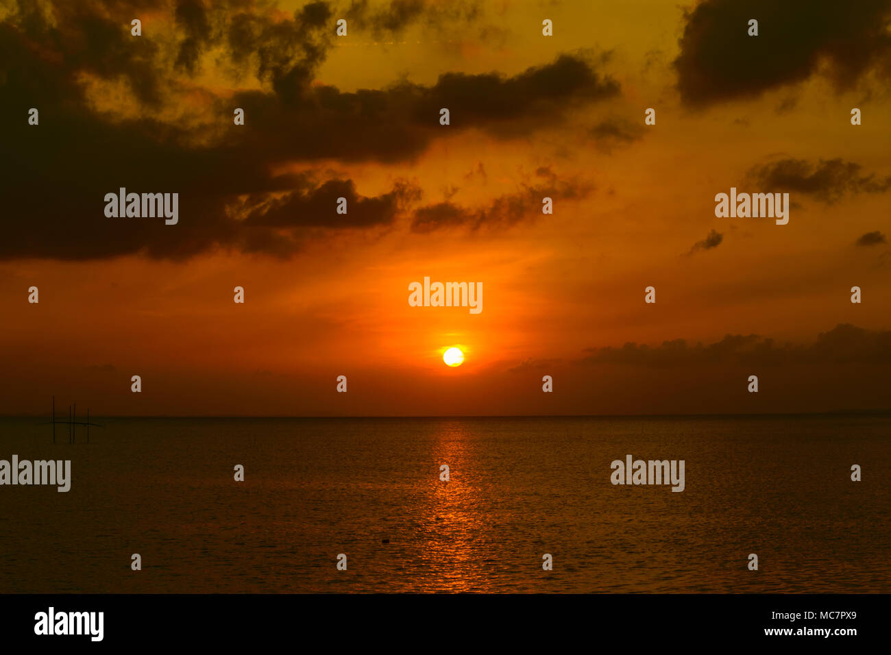 scenic naturally of golden hours sunset Stock Photo - Alamy