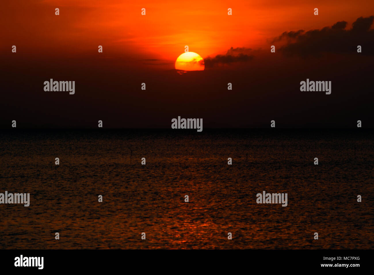 scenic naturally of golden hours sunset Stock Photo - Alamy