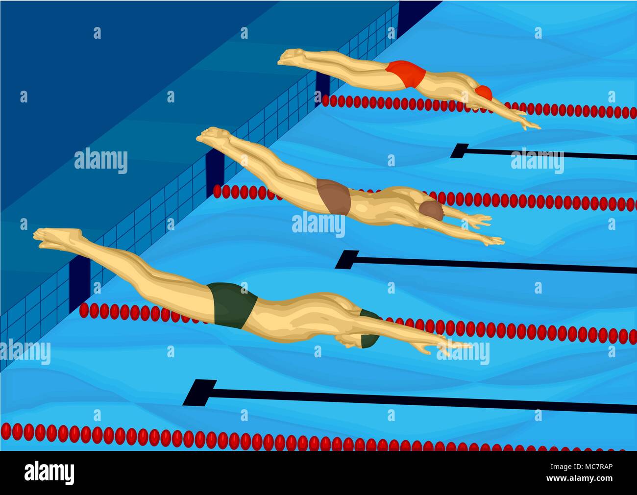 Competitive swimming pool Stock Vector Images - Alamy