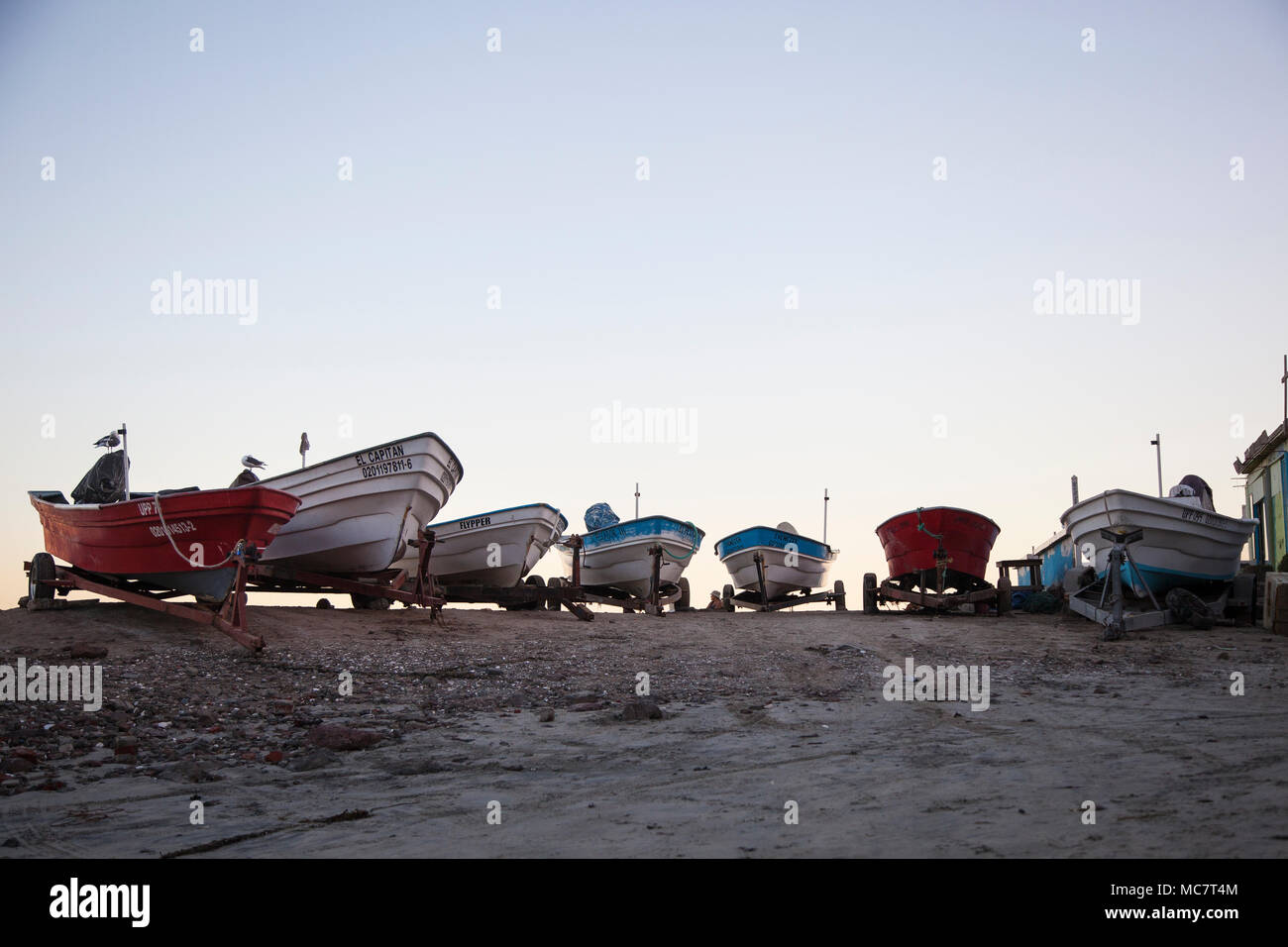 Boats Popotla, Rosarito, Baja California, Mexico Stock Photo - Alamy