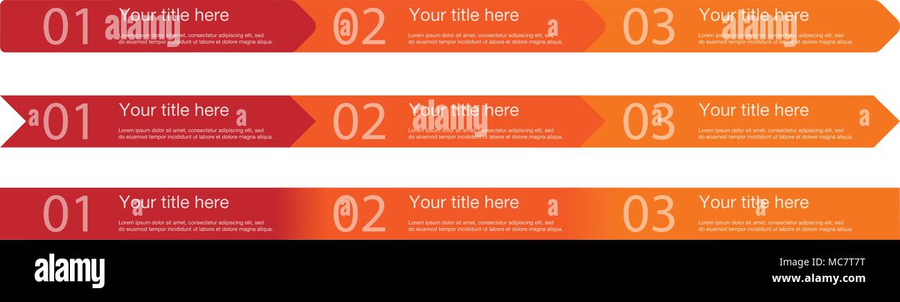 Customise this template to create a three step banner. Three versions ...