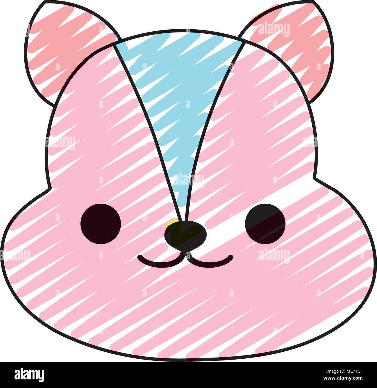doodle cute chipmunk head wild animal Stock Vector Image & Art - Alamy