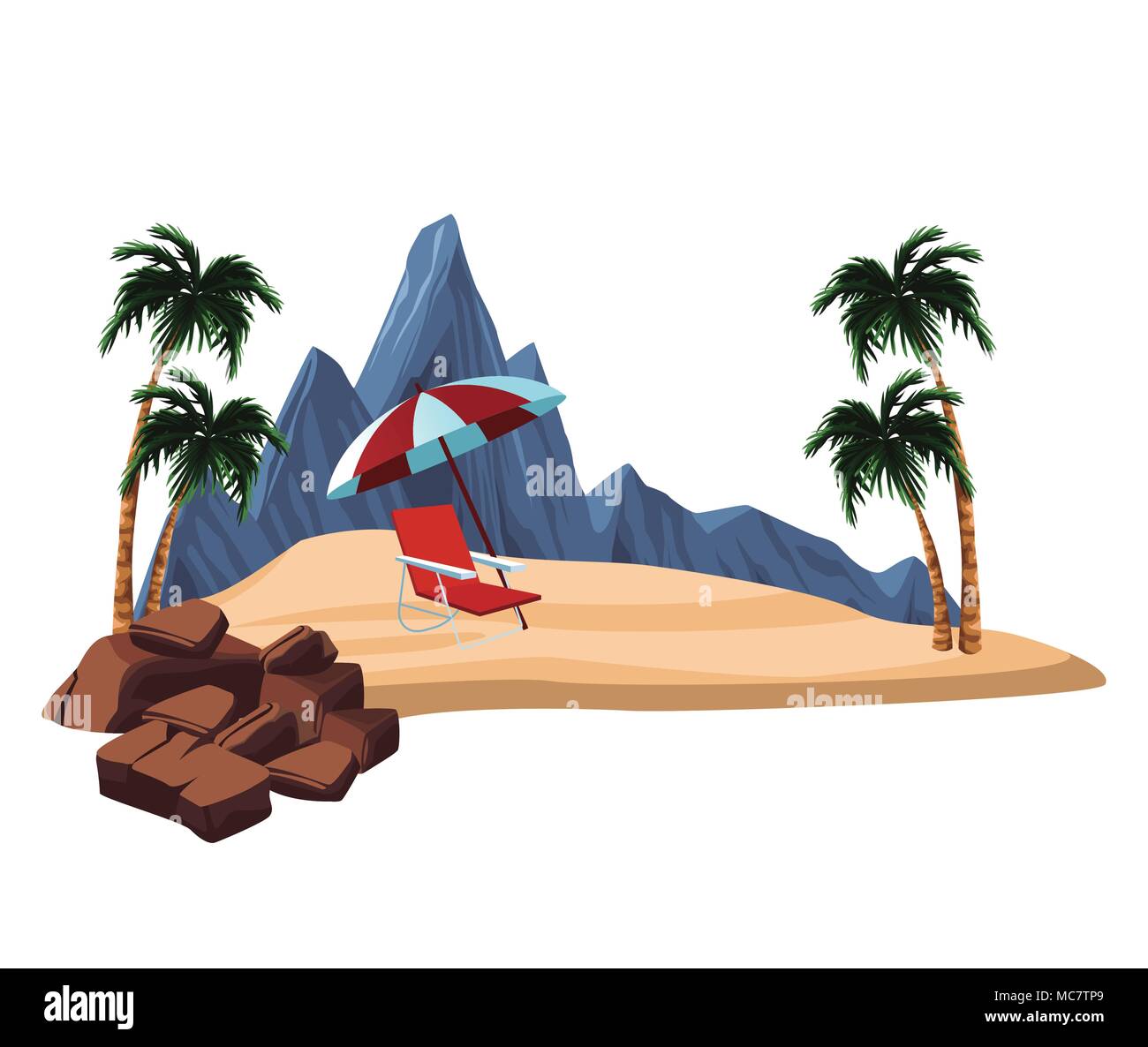 Beachscape Cut Out Stock Images & Pictures - Alamy