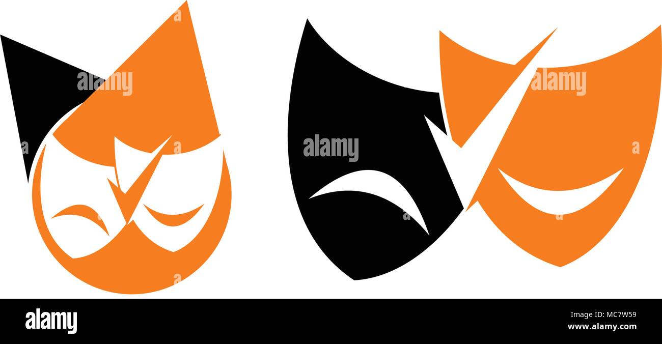 Theatrical Masks Template Set Stock Vector Image & Art - Alamy
