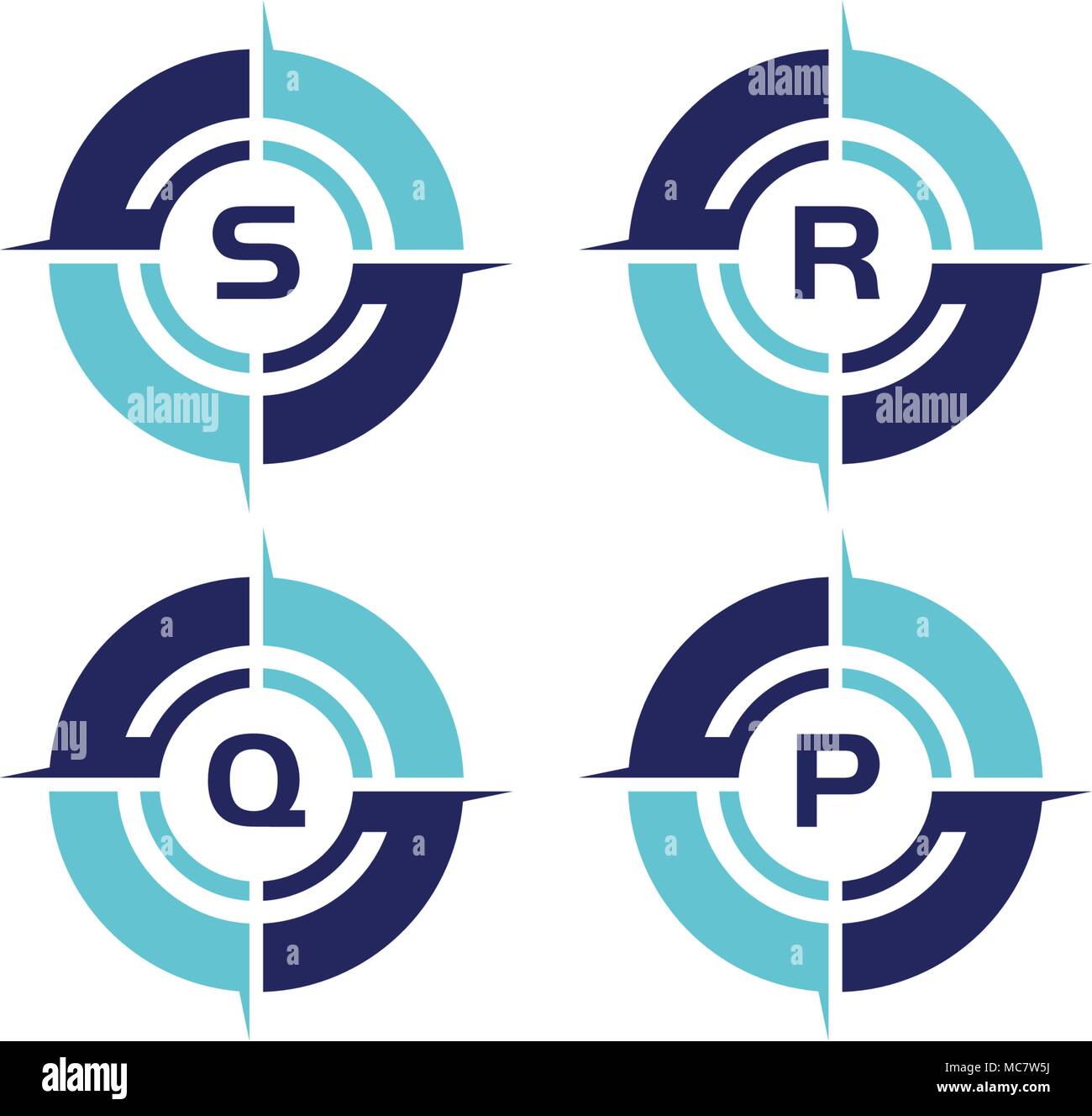 Compass Guide Solutions Template Set Stock Vector Image & Art - Alamy